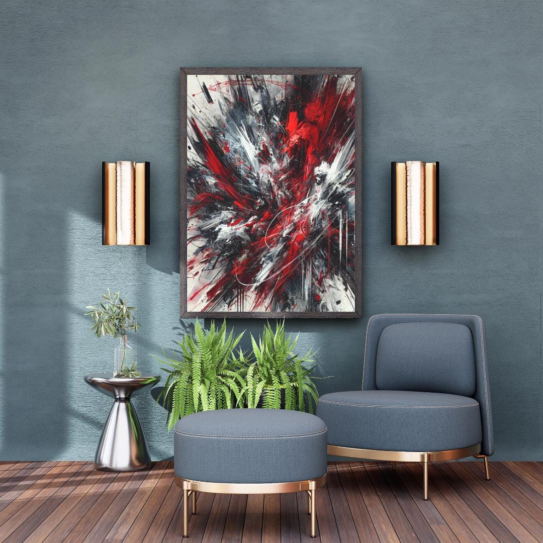Modern Abstract AI Digital Art | Instant Download | High-resolution ...