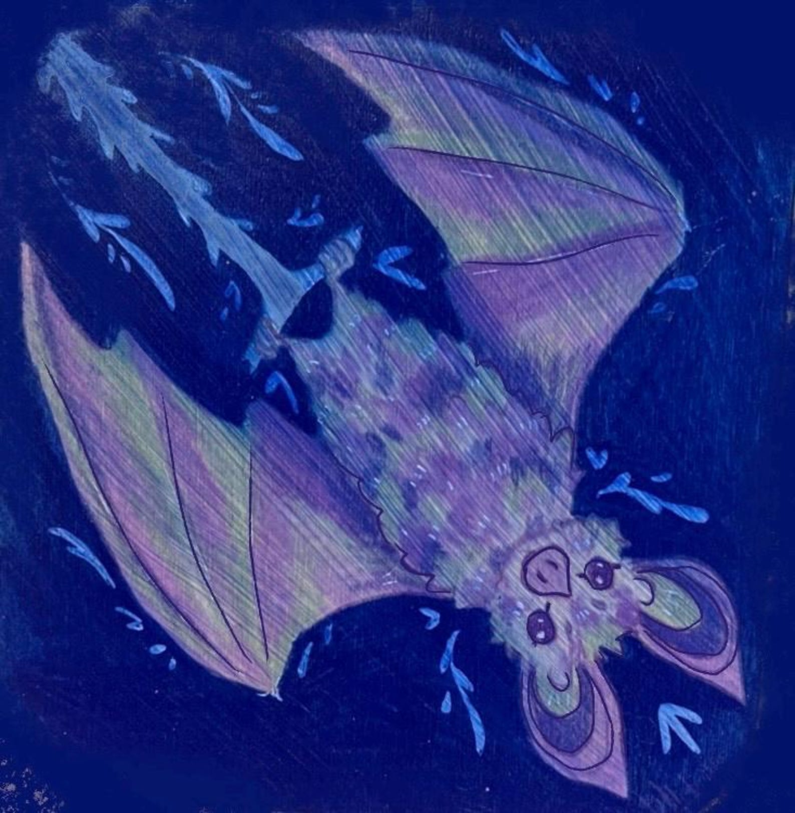 Hanging Bat Art Print- Custom Printed to Order! - Etsy