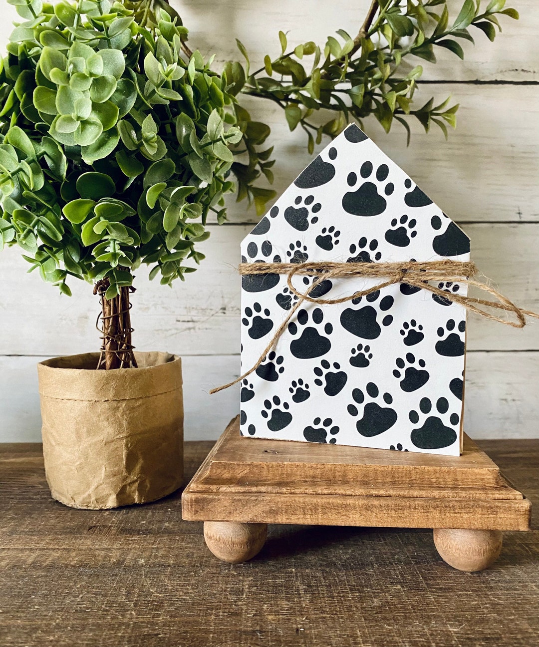 Animal Print Tiered Tray Mini Wood House / Pet Decor / Tiered - Etsy