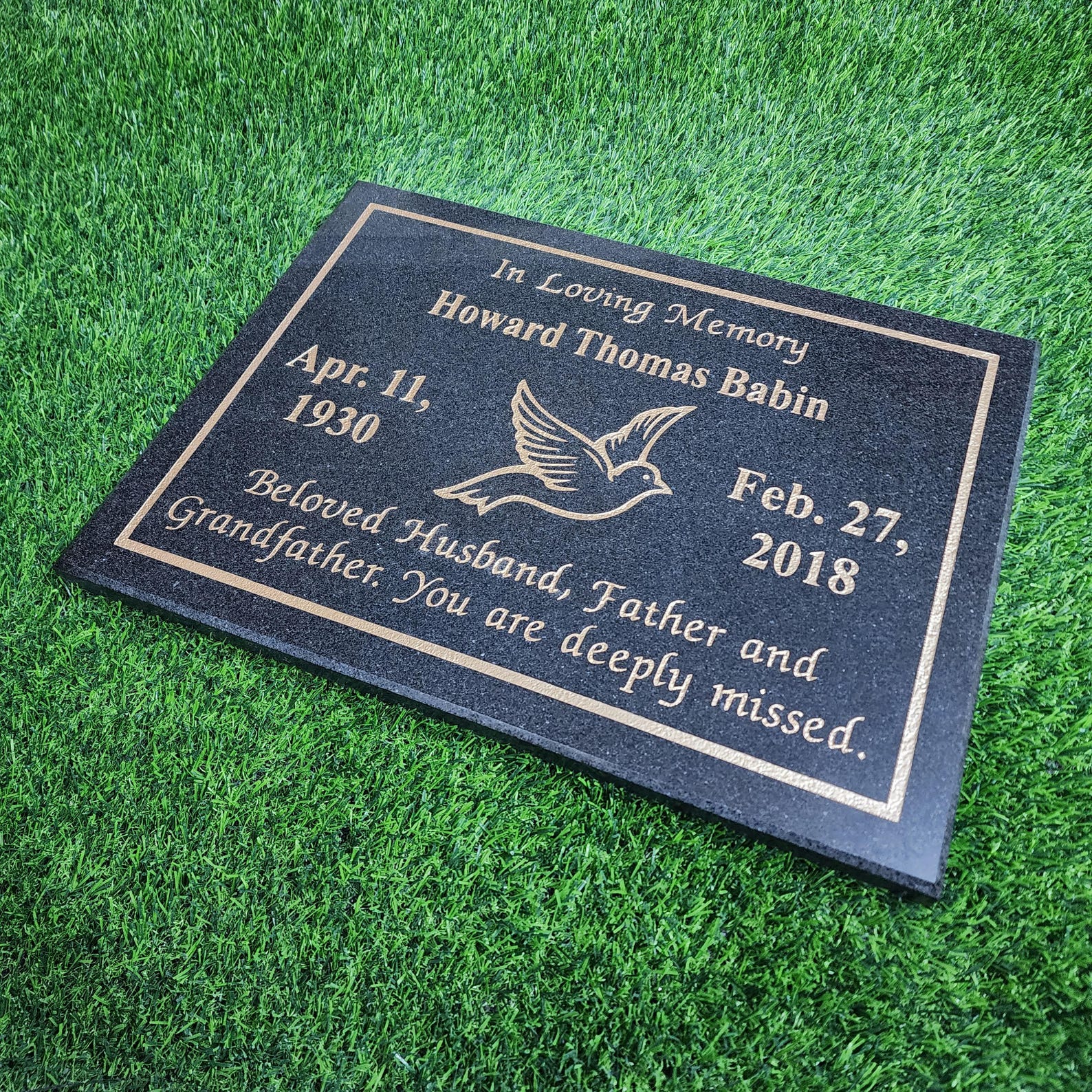 Custom Engraved Granite Headstone Cemetery Grave Marker Tombstone for ...