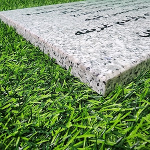 Engraved Grey Granite Cemetery Headstone: Custom Memorial Tombstone - Etsy