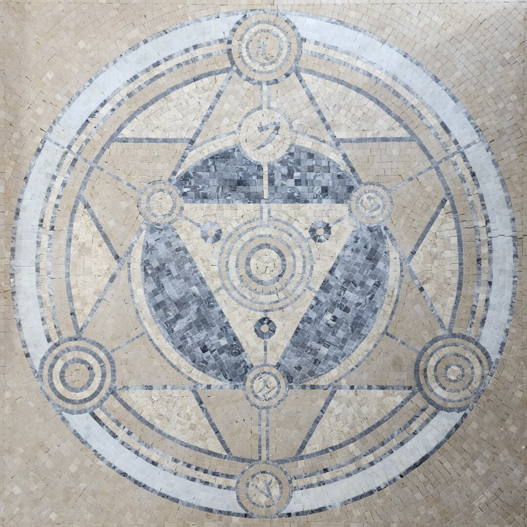 Magic Symbolism Marble Mosaic Arcane Geometry Artwork for Walls, Floors ...