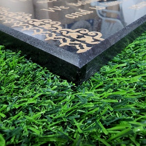 Engraved Black Granite Islamic Grave Marker - Mosque Design - Etsy
