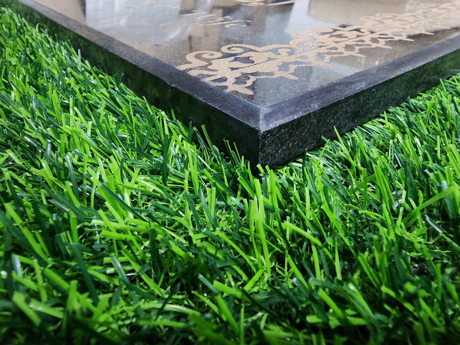 Islamic Muslim Memorial Human Grave Marker Black Granite Engraved ...