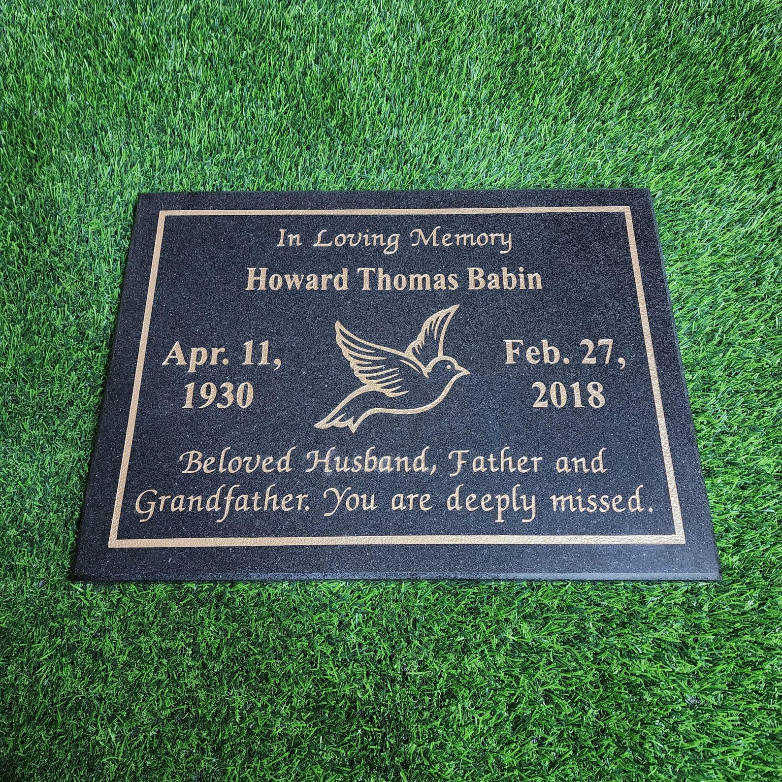 Custom Engraved Granite Headstone Cemetery Grave Marker Tombstone for ...