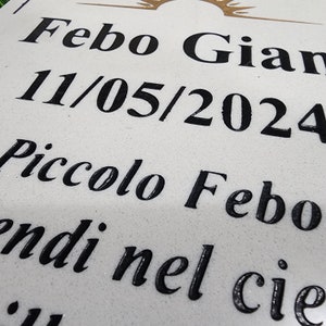 White Vertical Memorial Plaque, Flat Grave Marker, Engraved Headstone ...