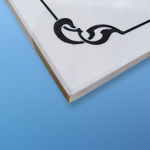 White Vertical Memorial Grave Marker Black Engraved Flat Headstone ...