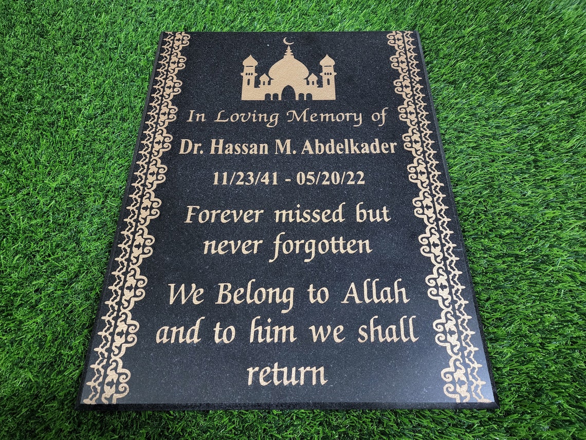 Islamic Mosque Design Memorial Grave Marker Muslim Headstone Engraved ...