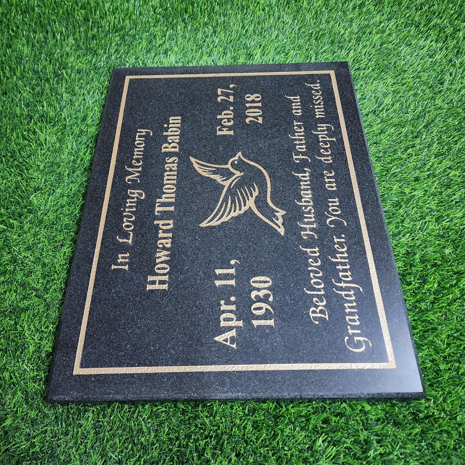 Custom Engraved Granite Headstone Cemetery Grave Marker Tombstone for ...