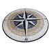 Compass Nautical Marble Mosaic With NSEW Cardinals Round Star - Etsy
