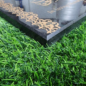 Islamic Granite Black Grave Stone, Engraved Muslim Headstone, Memorial ...