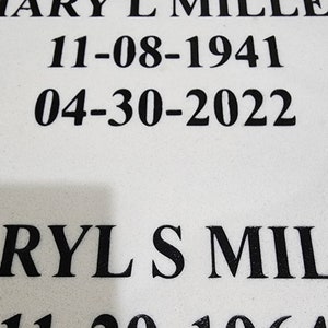 White Vertical Memorial Grave Marker Black Engraved Flat Headstone ...