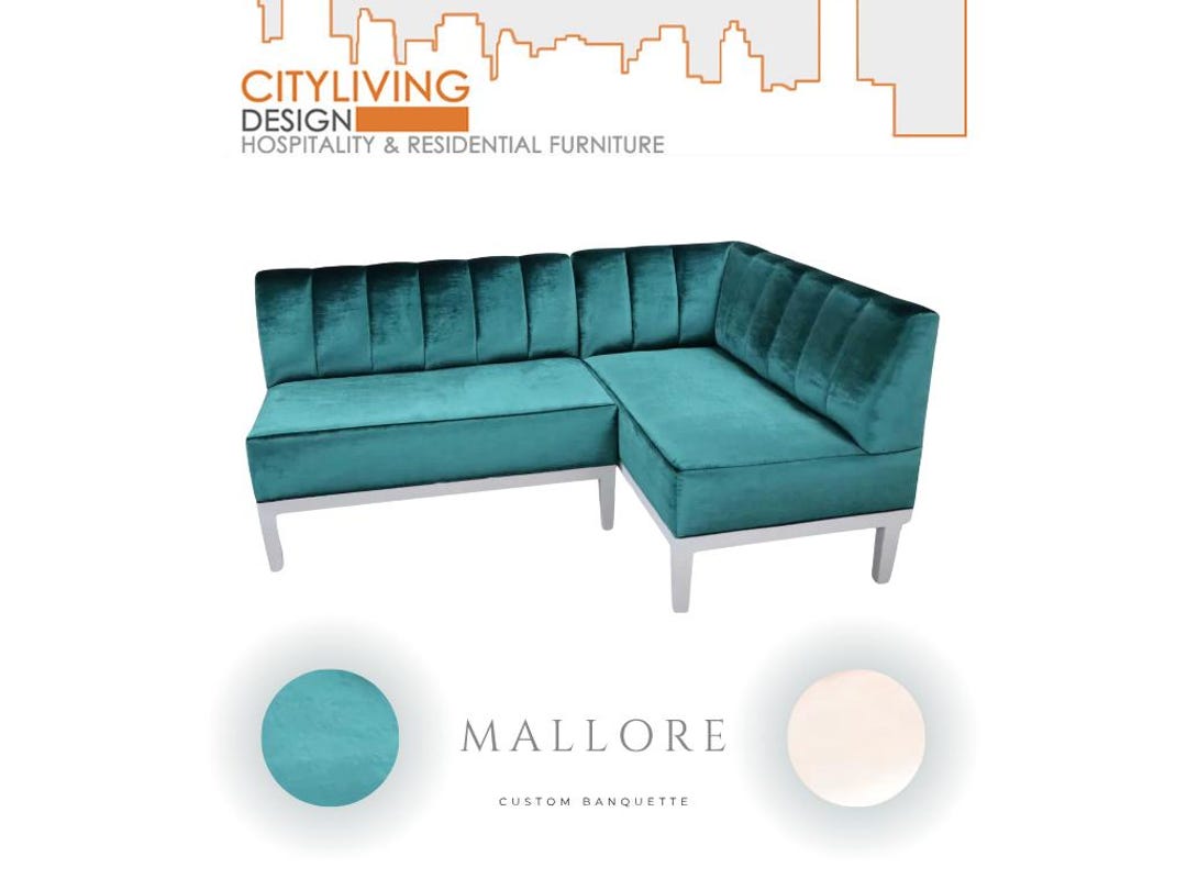 Mallore Custom Corner Banquette With Tufted Channel Back - Etsy