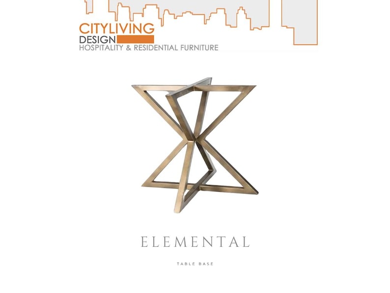 Elemental Table Base in Antique Gold - Etsy