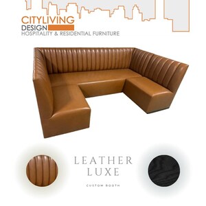 Leather Luxe Custom U Shape Booth With Tufted Channel Back - Etsy
