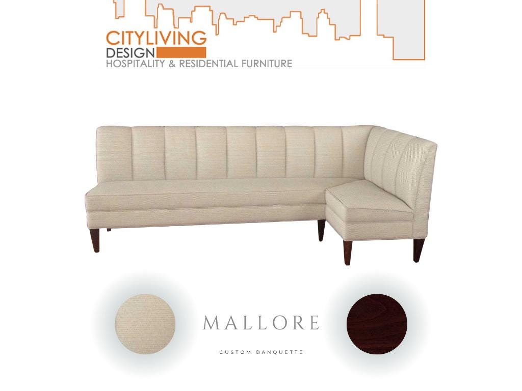 Mallore Custom L-shape Banquette With Channel Tufted Back - Etsy