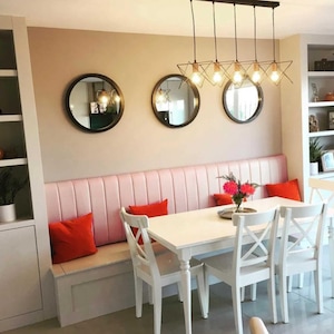 Built in dining bench with storage store