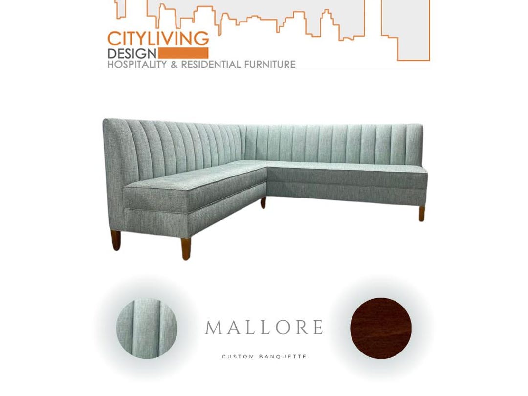 Mallore Custom Corner Banquette With Tufted Channel Back - Etsy