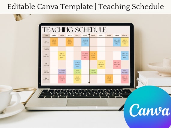 High School Teacher & Student Schedule Template Editable - Etsy