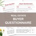 Real Estate Buyer Questionnaire - Real Estate Home Buyer - Real Estate ...