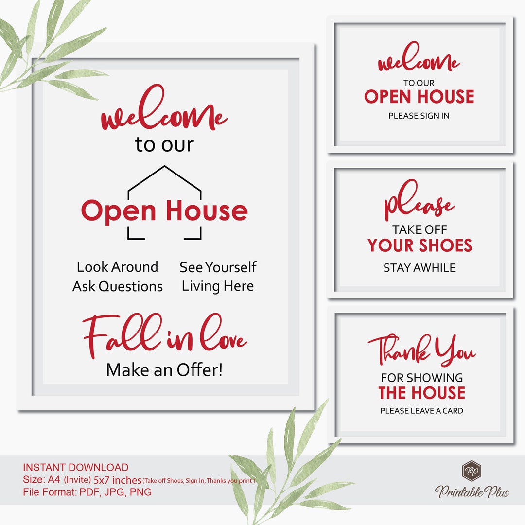 Real Estate Open House Signs Welcome to Our Open House Open House Signs ...