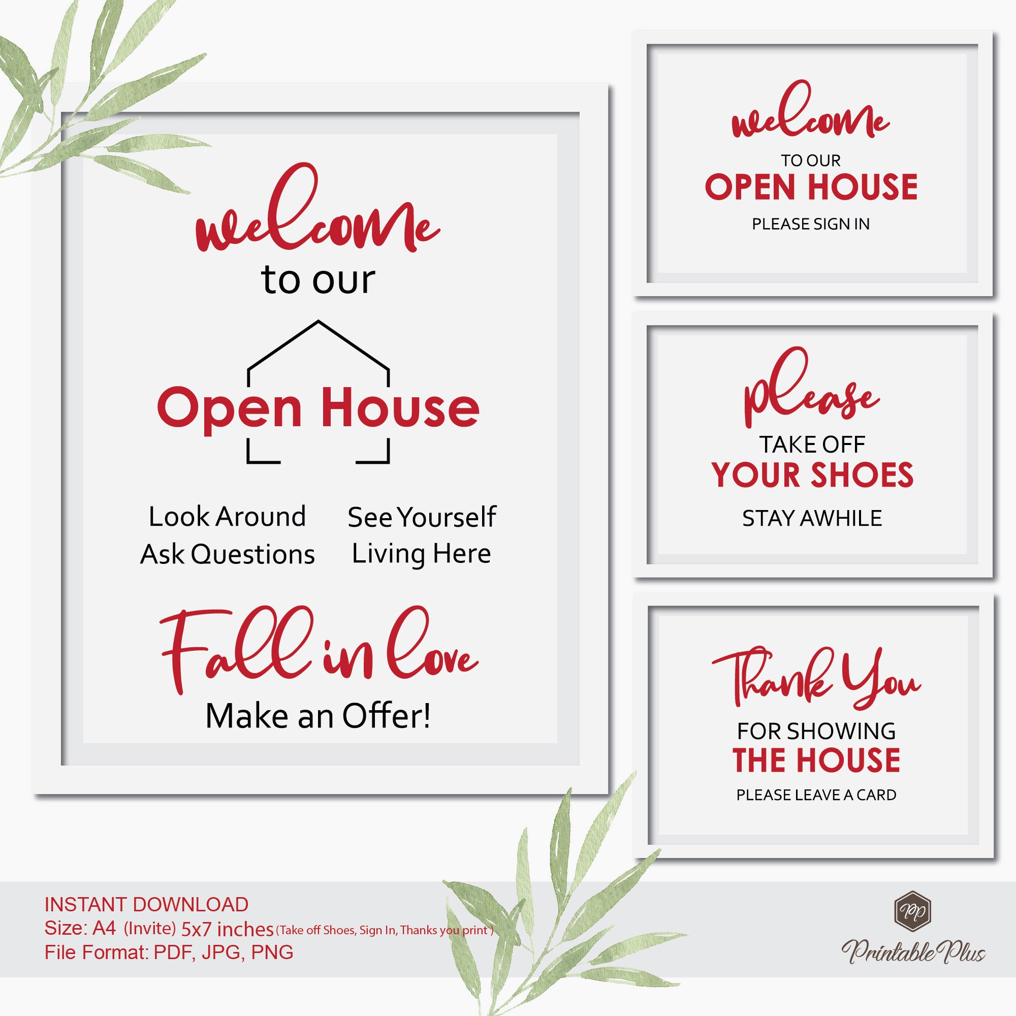 Real Estate Open House Signs Welcome to Our Open House Open House Signs ...