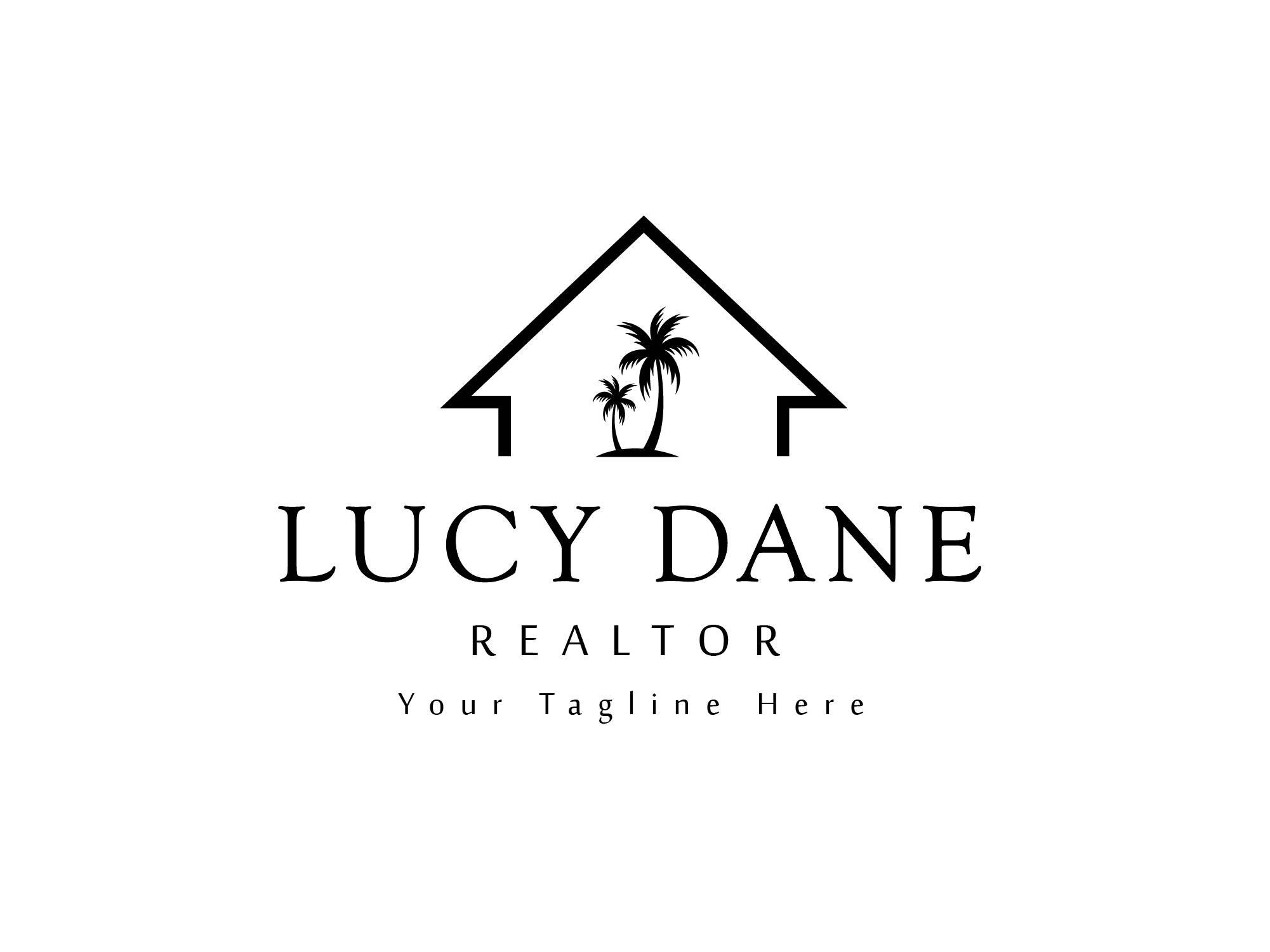 Realtor Logo Palm Tree - Real Estate Agent Logo - Realtor Logo Vector ...