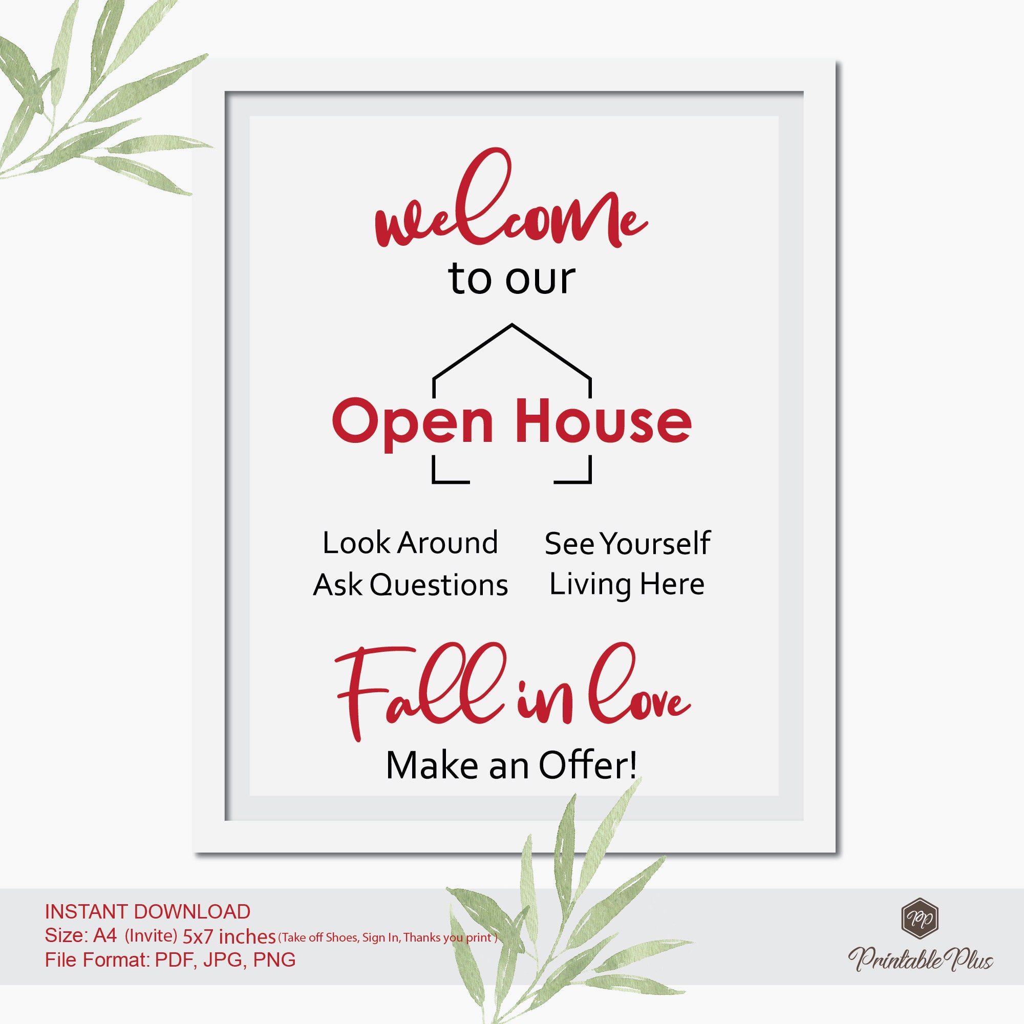 Real Estate Open House Signs Welcome to Our Open House Open House Signs ...