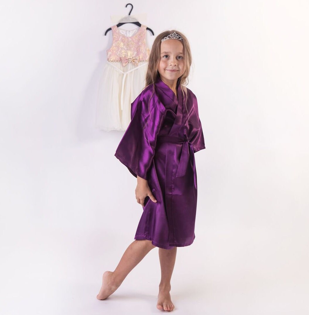 50% OFF kids Satin Robes Spa Party Satin robes for girls | Etsy