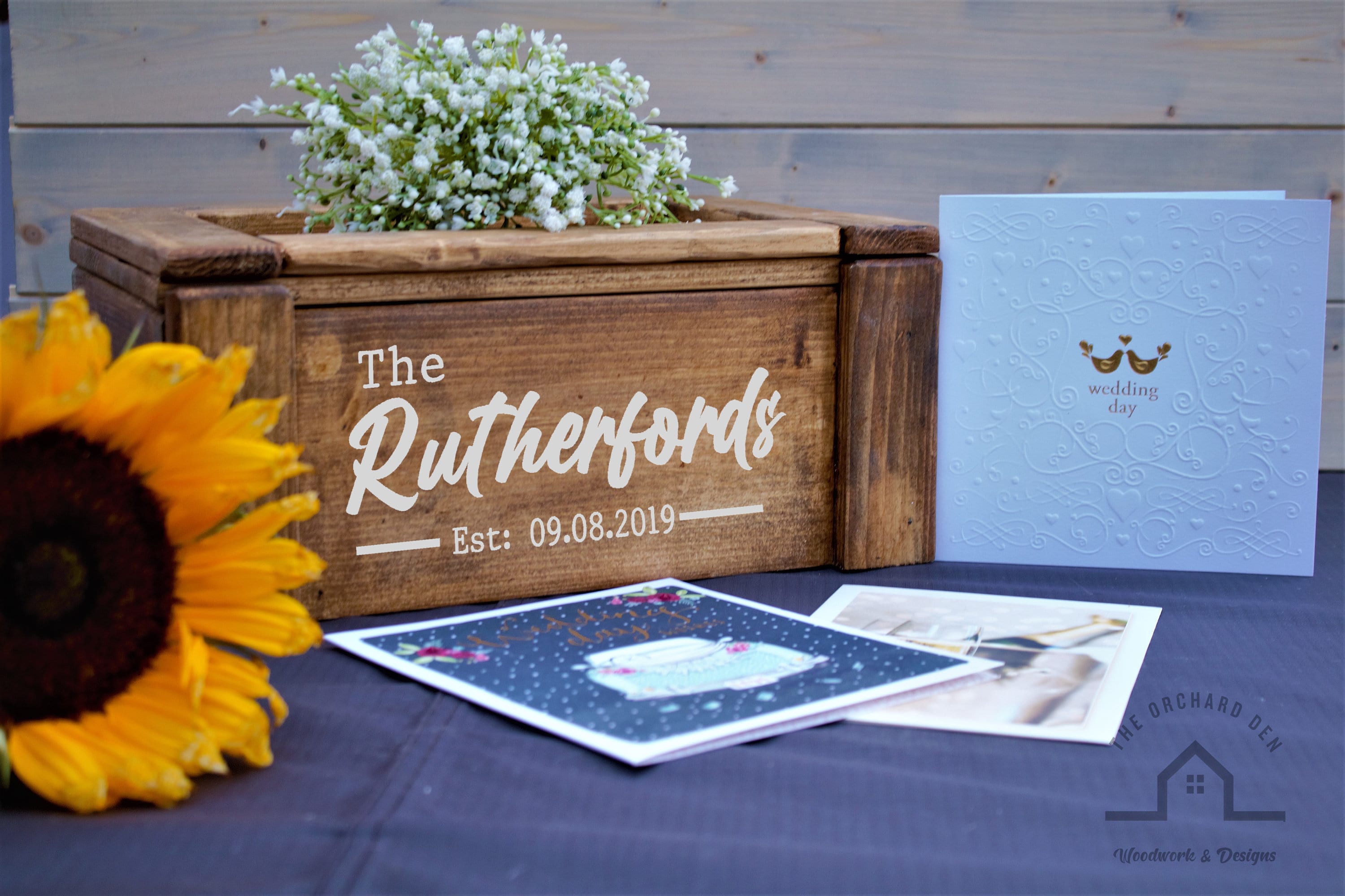Wedding Card Box, Rustic Wood Box, Keepsake Box, Memory Box, Rustic ...