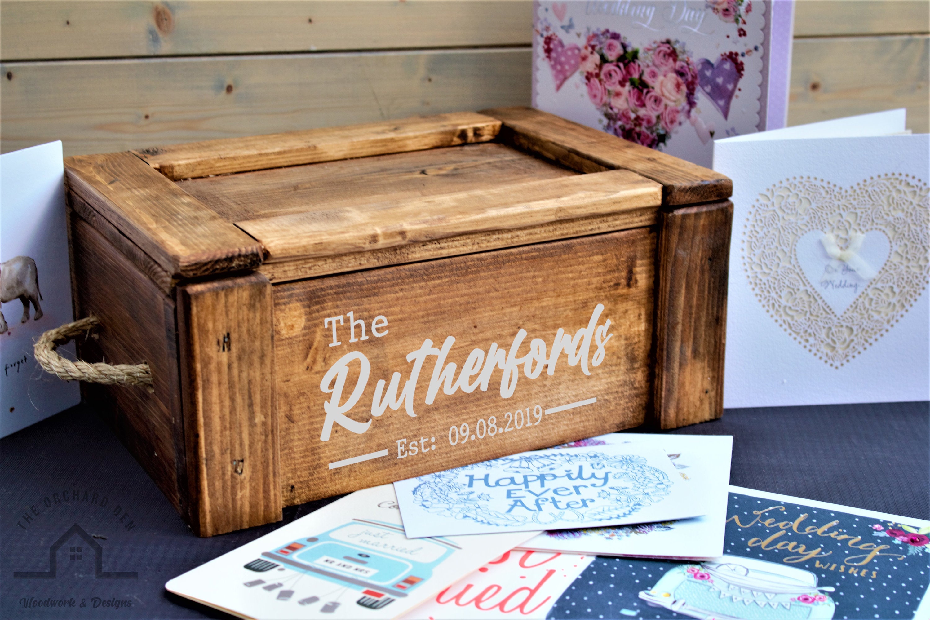Wedding Card Box, Rustic Wood Box, Keepsake Box, Memory Box, Rustic ...