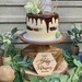 Hexagonal Wood Wedding Cake Stand: Personalized Tier Display - Etsy UK