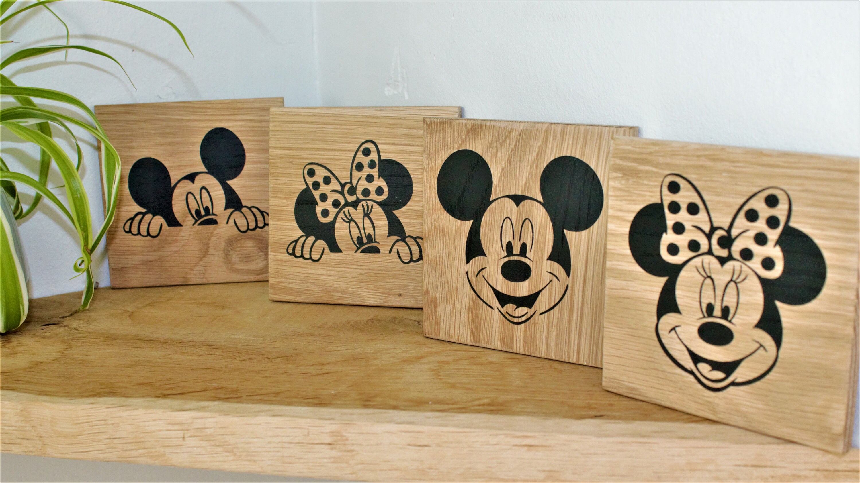 Disney Mini and Mickey Mouse Coasters Oak Drink Coasters - Etsy UK