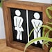 Bathroom Rustic Wood Sign, Restroom, Toilet Framed Wooden Sign - Etsy UK