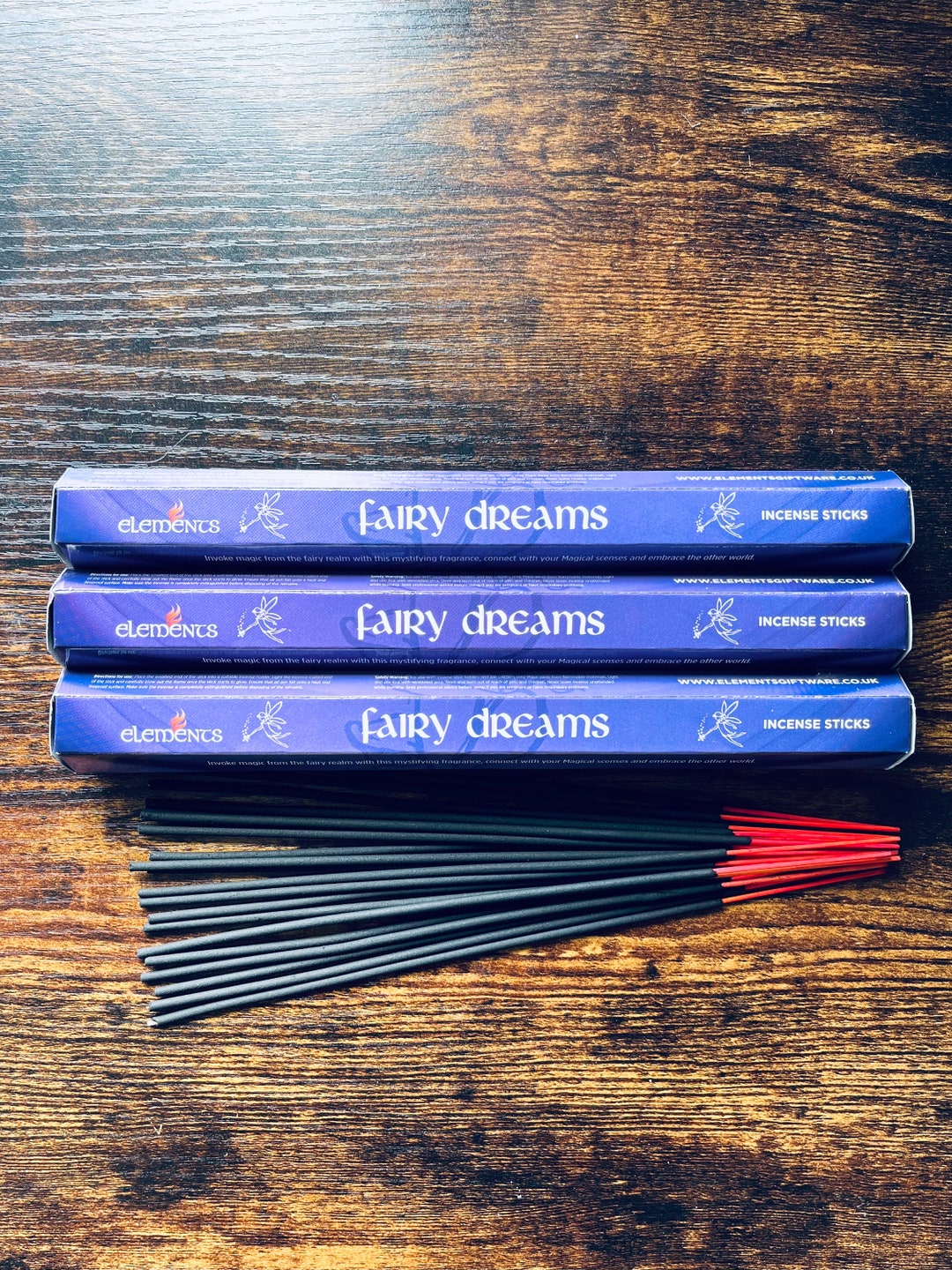 FAIRY DREAMS Incense Sticks ELEMENTS Handmade Indian 20 X Sticks ...