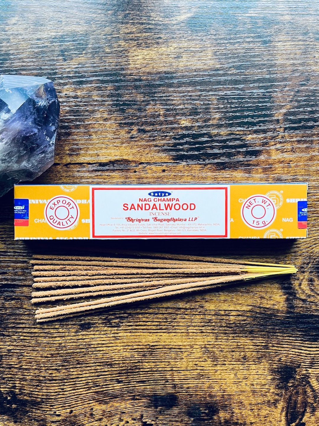 SANDALWOOD | Satya Incense Indian Sticks Hand Rolled Smudge Sticks ...