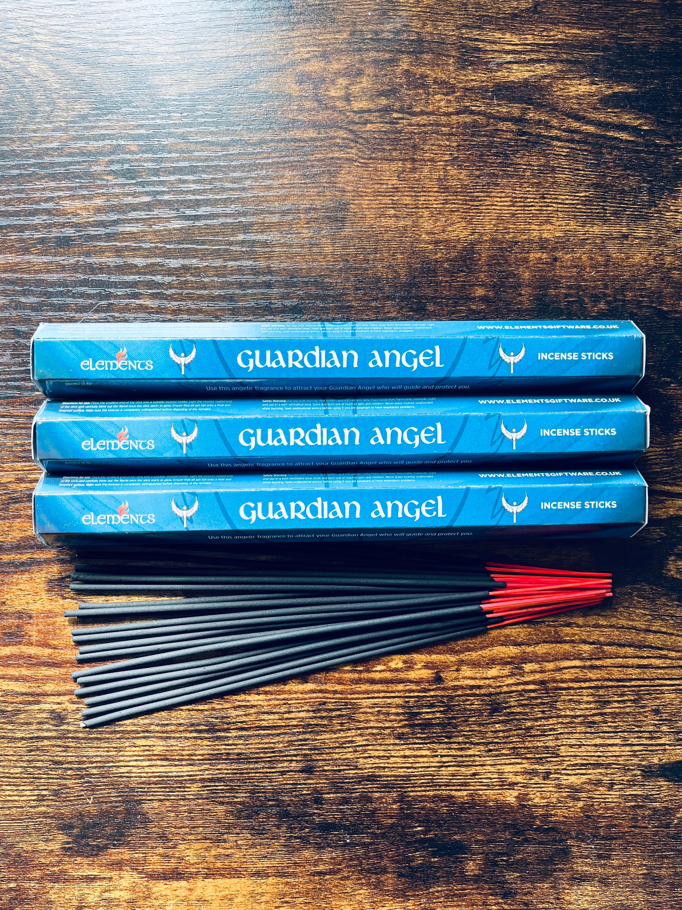 GUARDIAN ANGEL Incense Sticks ELEMENTS Handmade Indian 20 X Sticks ...