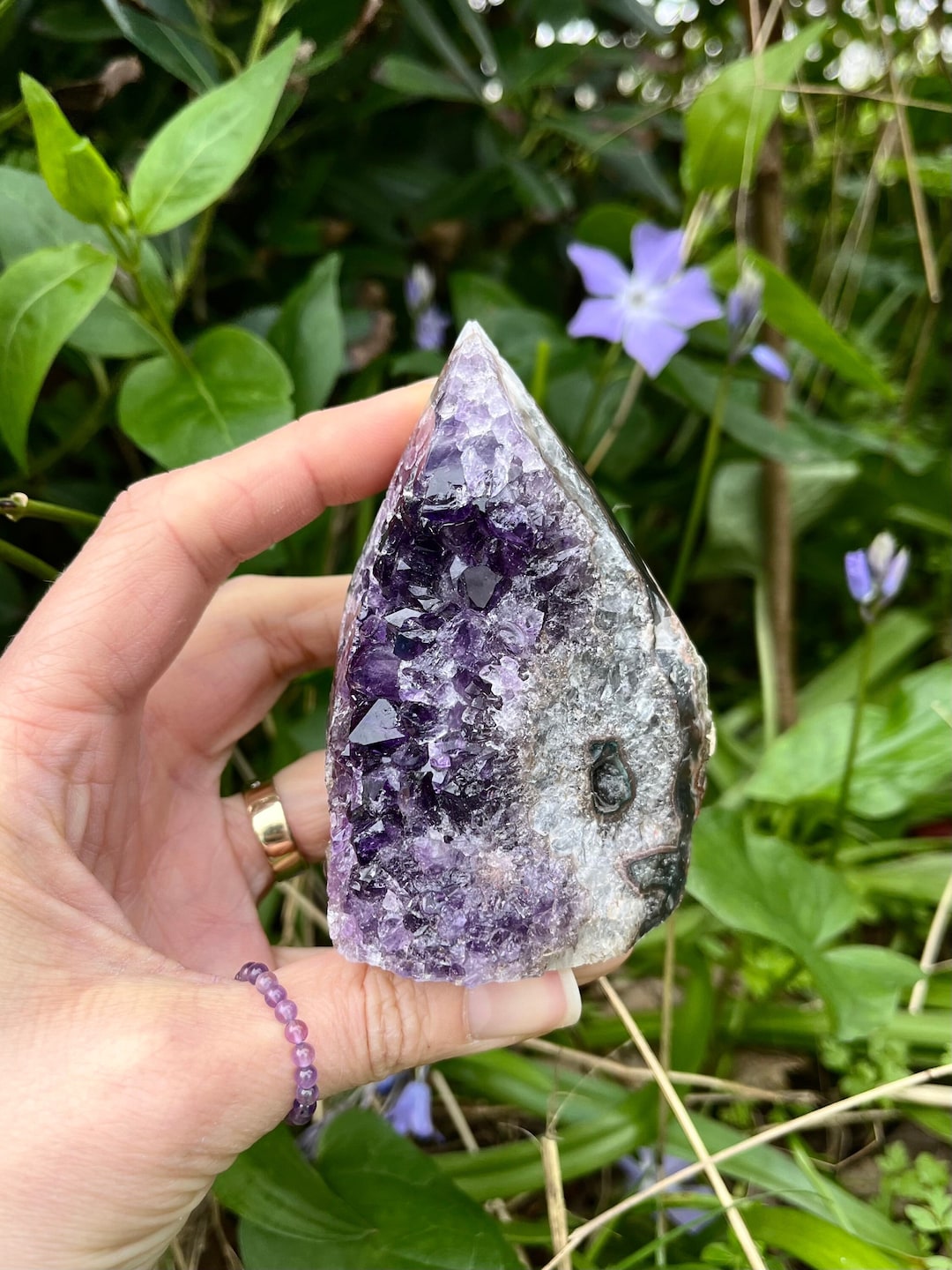 Amethyst Cluster Point Generator Crystal Healing Gemstone 90mm Crown ...