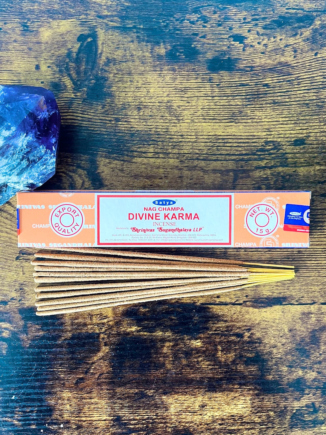 DIVINE KARMA | Satya Incense Indian Sticks Hand Rolled Smudge Sticks Vegan Friendly - Etsy