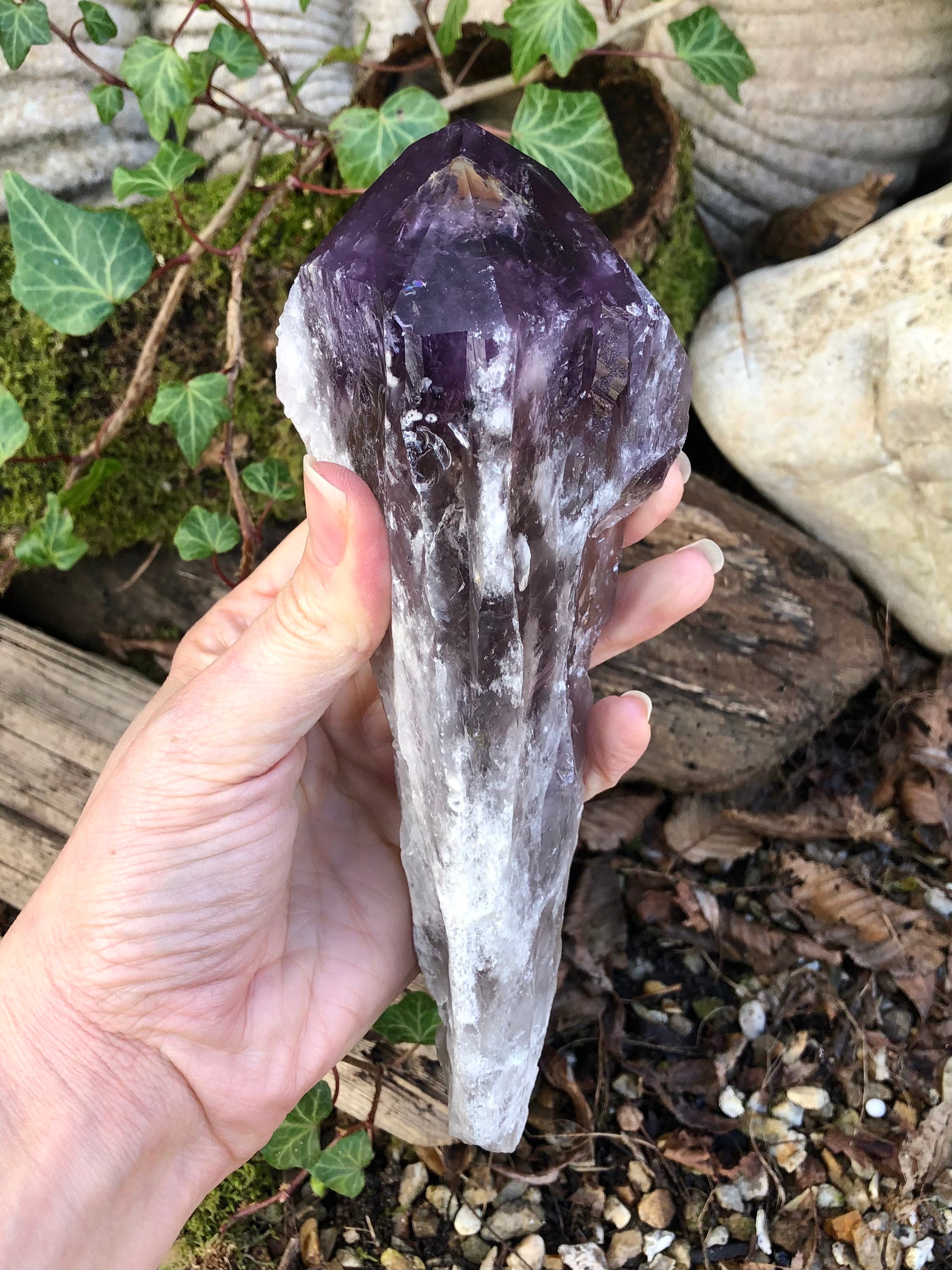 Large Bahia Amethyst Point Elestial Blade Wand 658g Raw - Etsy UK