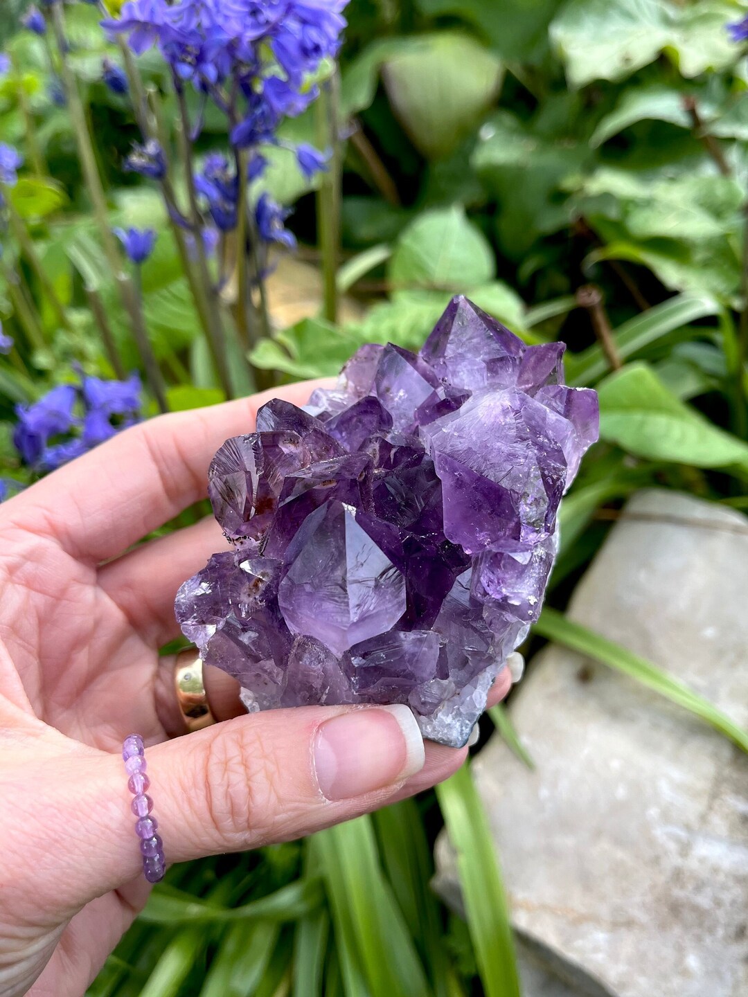 Amethyst Cluster Crystal 317g Grade AA Healing Gemstone Druzy Brazilian ...