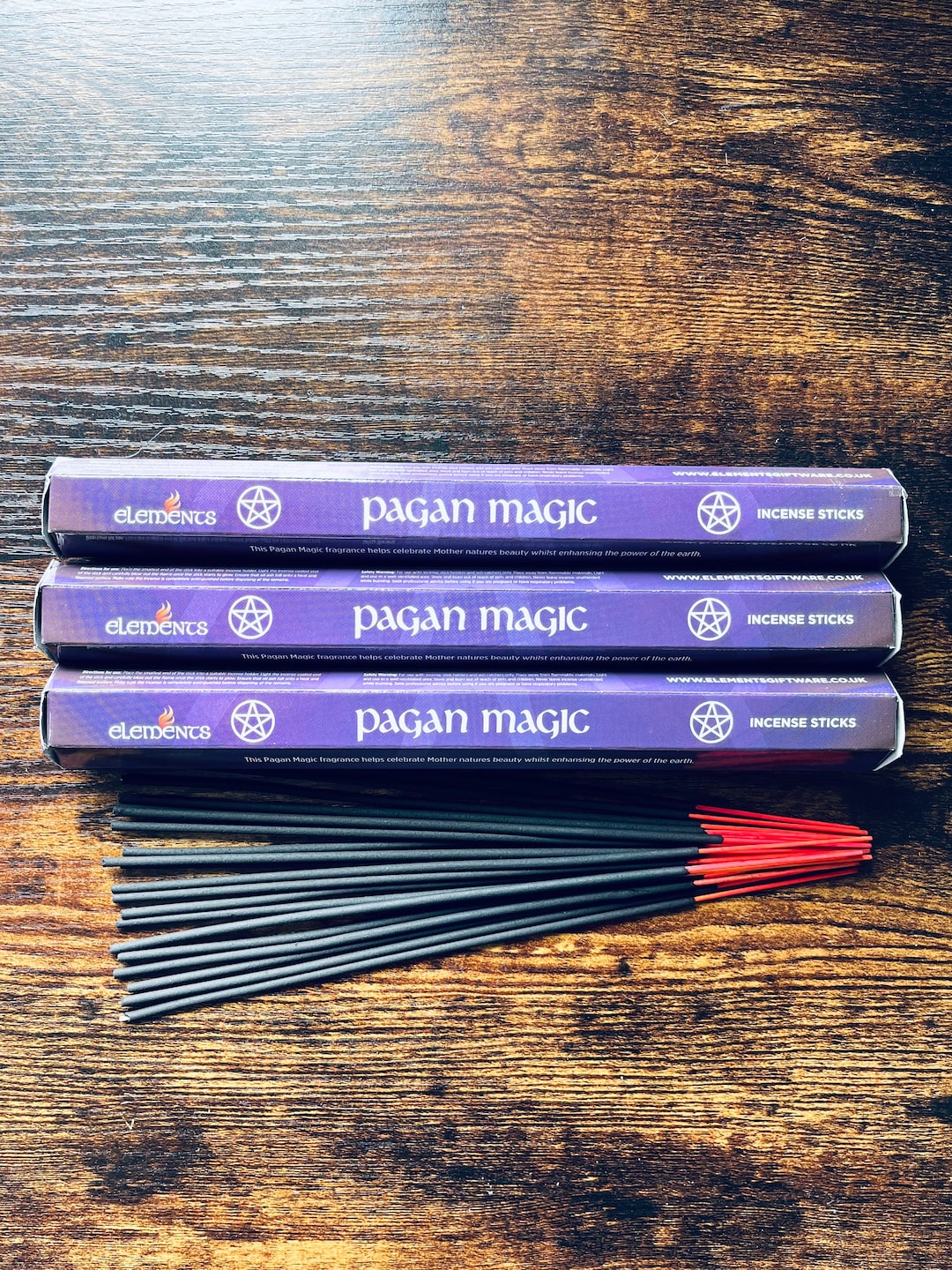 PAGAN MAGIC Incense Sticks ELEMENTS Handmade Indian 20 X Sticks ...