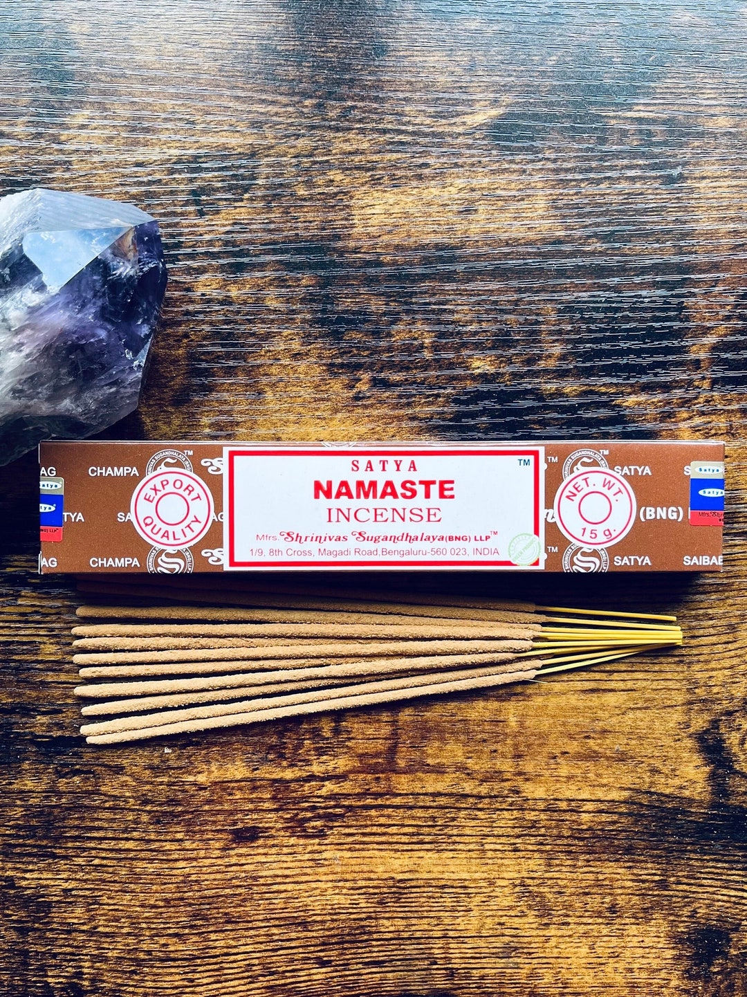 NAMASTE | Satya Incense Indian Sticks Hand Rolled Smudge Sticks Vegan ...