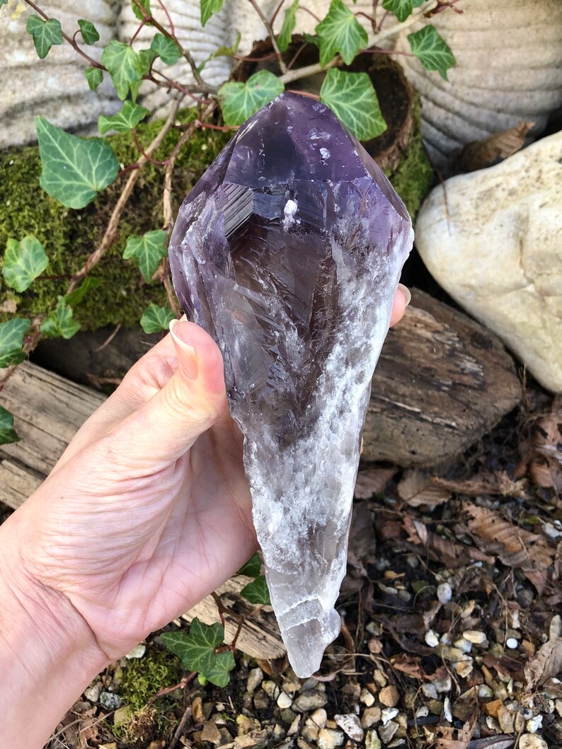 Large Bahia Amethyst Point Elestial Blade Wand 658g Raw - Etsy UK