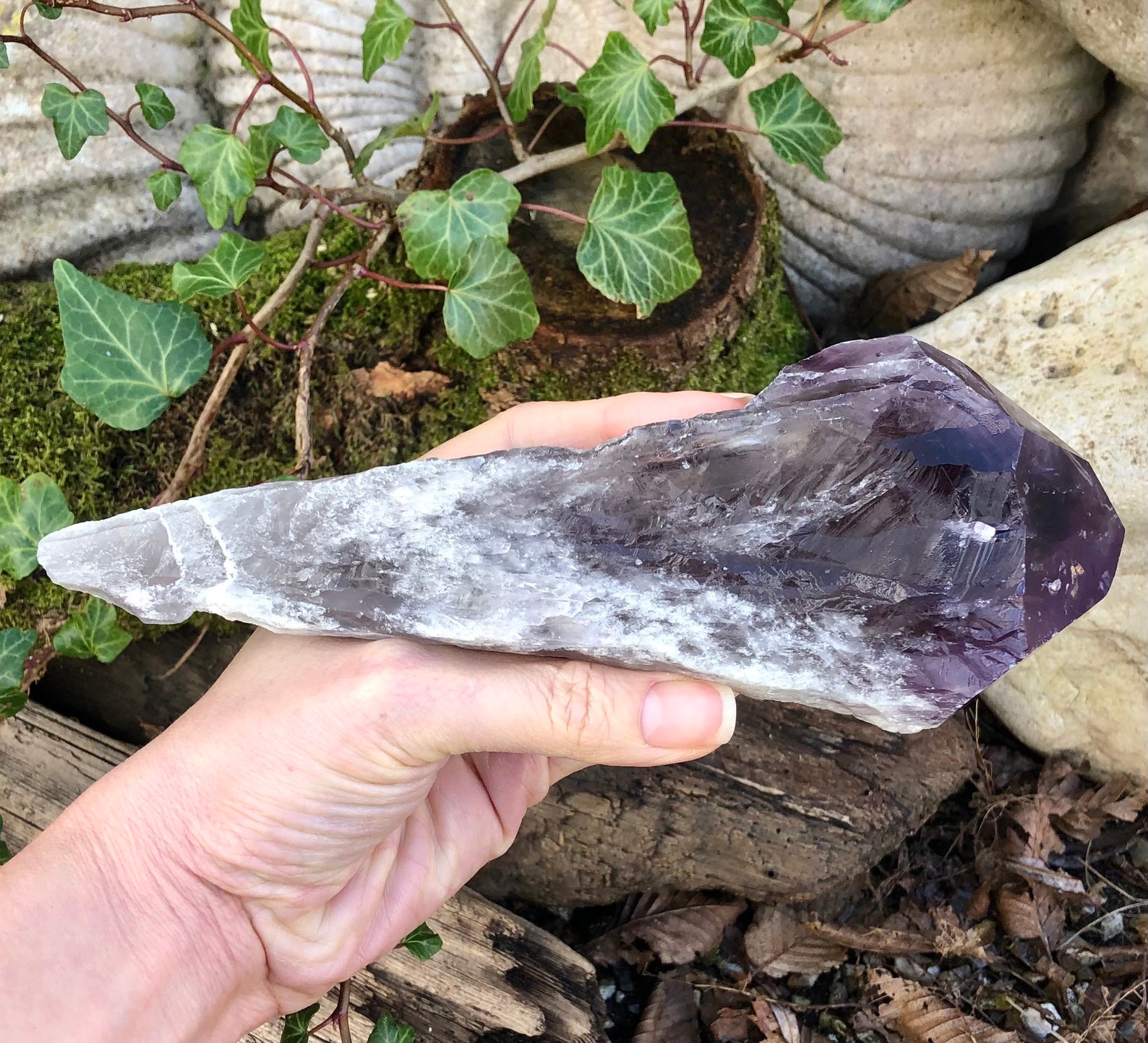 Large Bahia Amethyst Point Elestial Blade Wand 658g Raw - Etsy UK