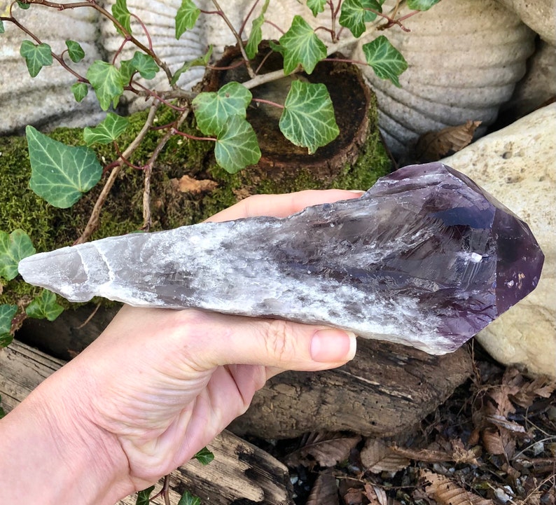 Large Bahia Amethyst Point Elestial Blade Wand 658g Raw - Etsy UK