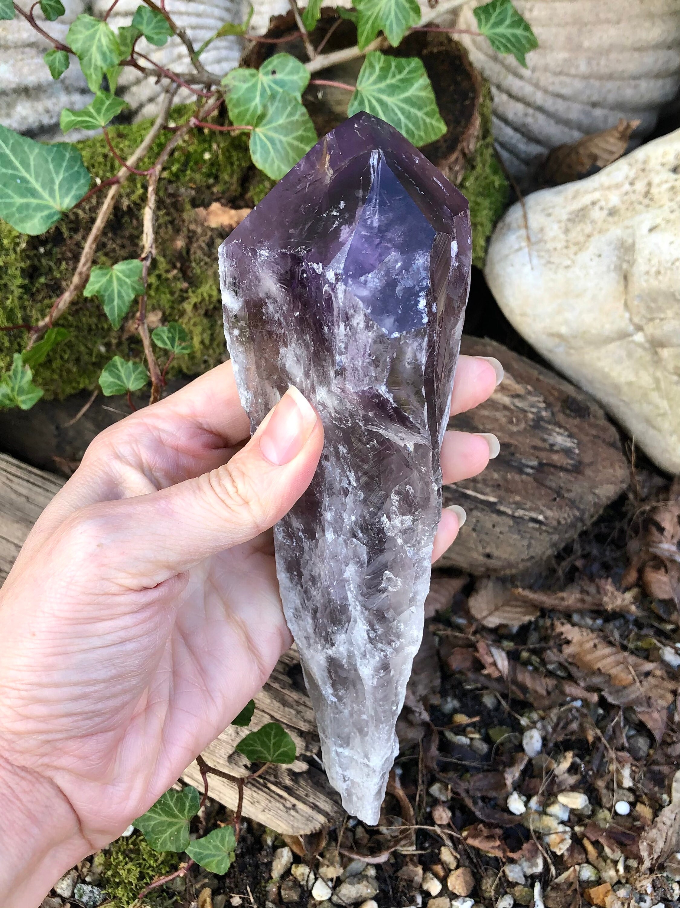 Large Bahia Amethyst Point Elestial Blade Wand 658g Raw - Etsy UK