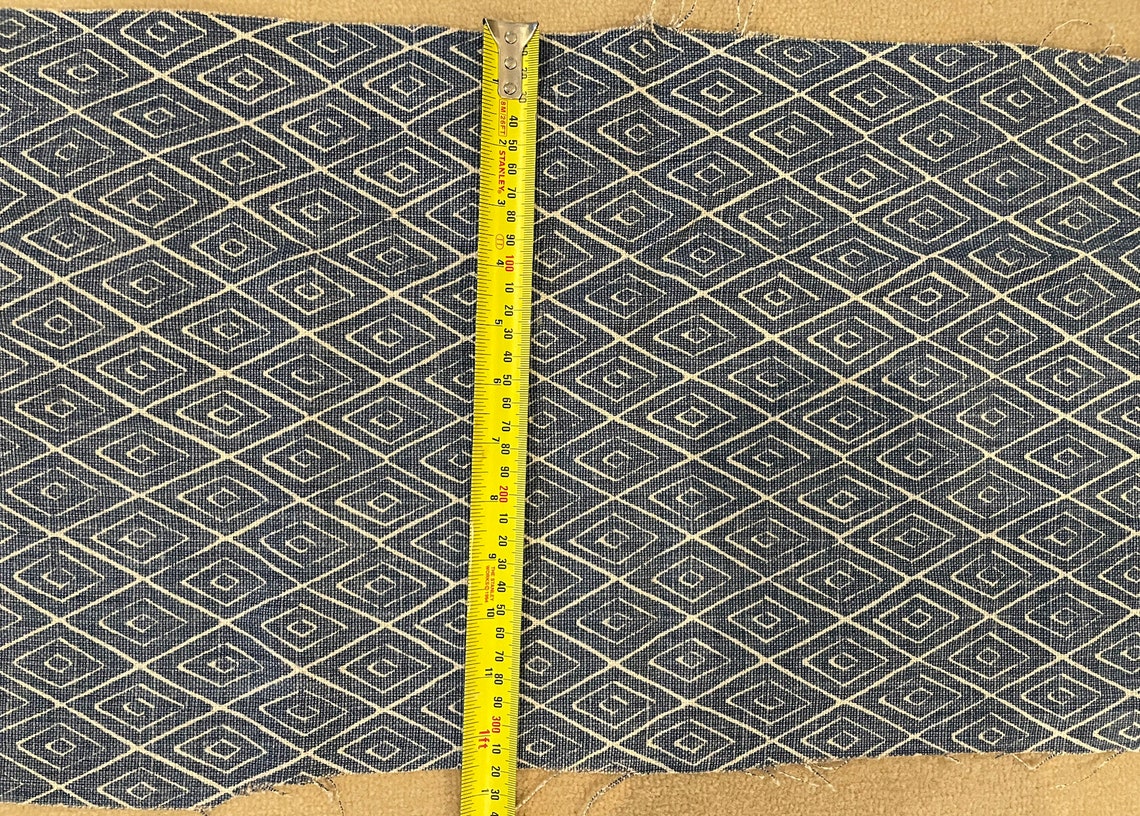 Peter Dunham ATLAS Ocean - Diamond Printed Pattern **remnant** 148cm X ...