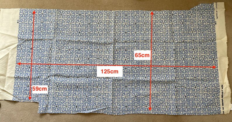 Quadrille China Seas Nitik II Design Blue on Tint remnant 125cm w X ...