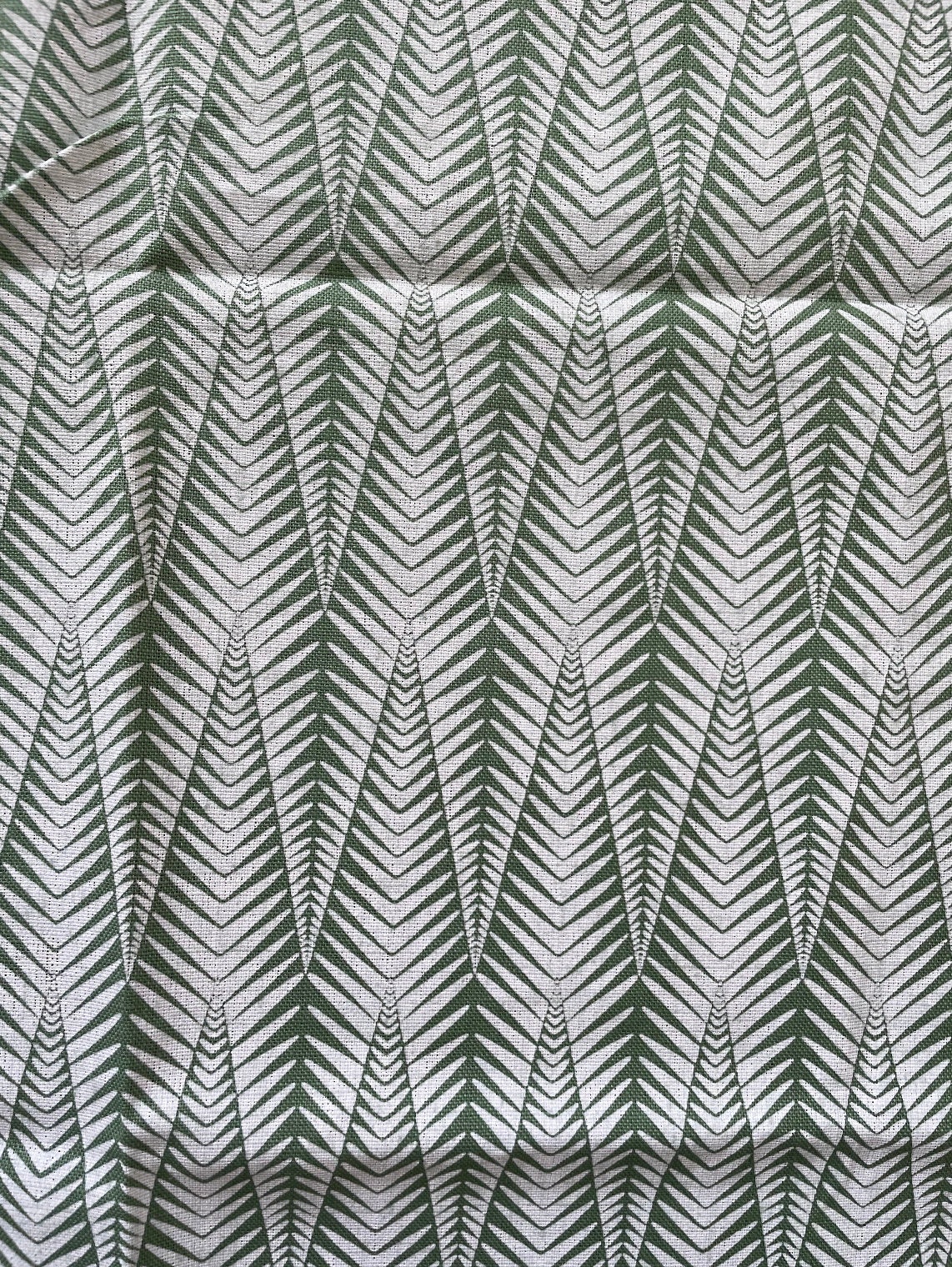 Neisha Crosland Large *remnant* Zebra, Leaf Geometric Print, Green and ...